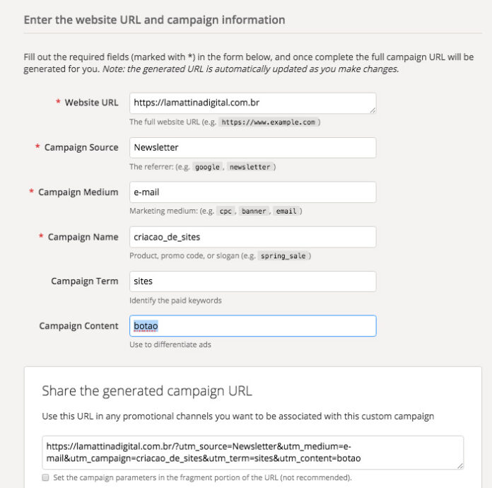 Como usar o Criador de URL do Google | Lamattina Digital News